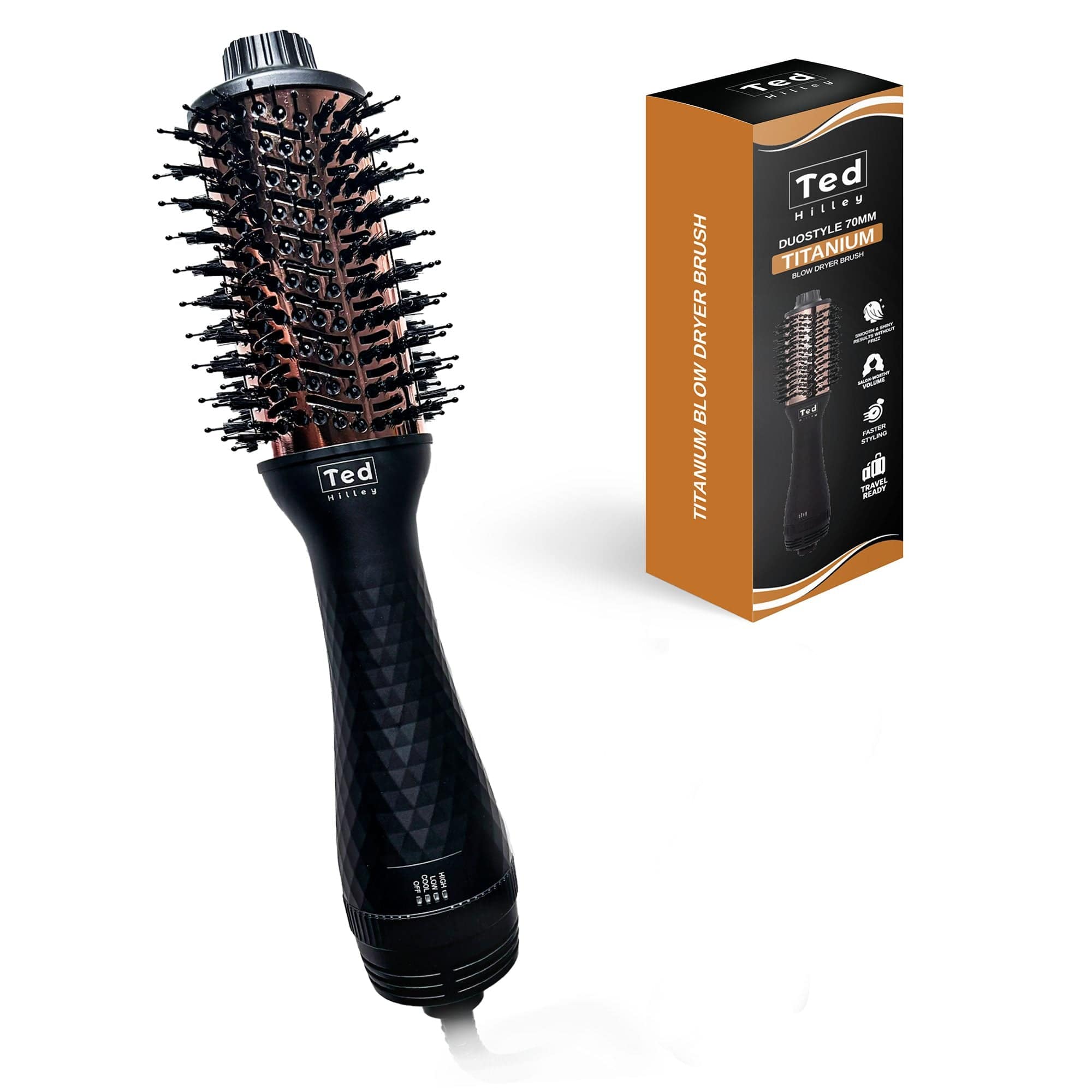 Föhnborstel Titanium – Professionele Blow-Out Thuis - Warmteborstel ...